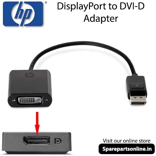 HP F3W43AA DisplayPort to HDMI 1.4 Adapter | Sparepartsonline.in