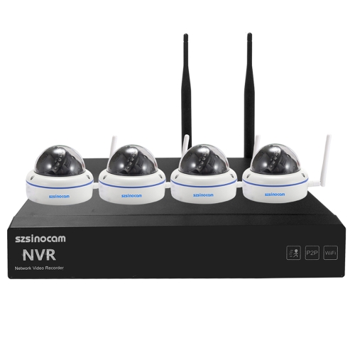 szsinocam SN-NVK-4006W10 4CH 720P 2.4GHz Full WiFi 1.0 Mega Pixel Dome ...